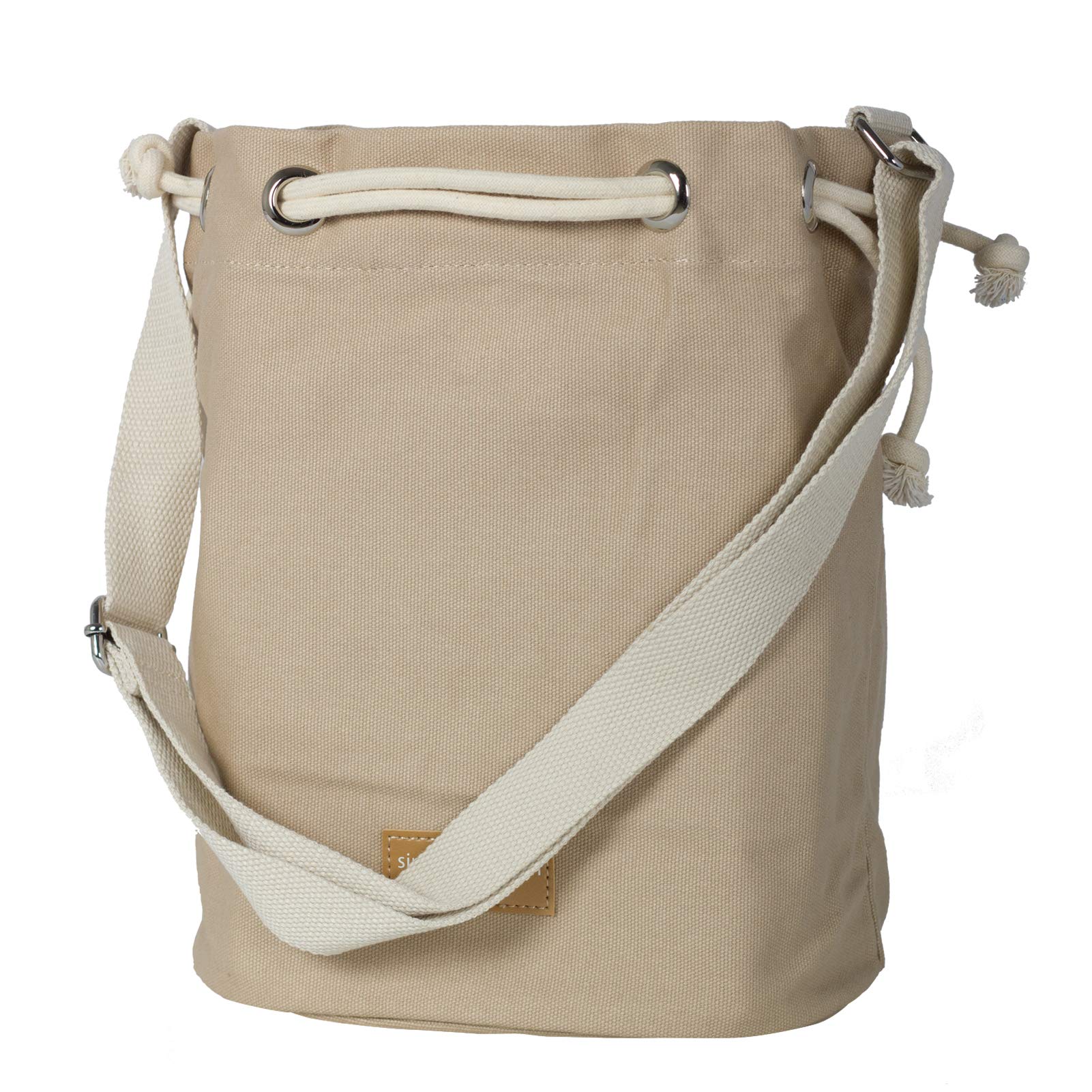 ZORETTO Women Canvas Tote Handbags Casual Shoulder Work Bag Crossbody Bag (Grey)