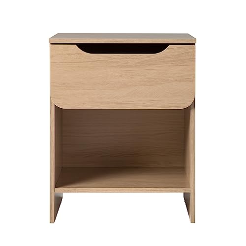 Walker Edison Modern 1-Drawer Simple Nightstand, 20 Inch, Riviera