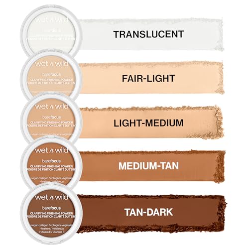 wet n wild Bare Focus Clarifying Finishing Powder | Matte | Pressed Setting Powder Light-Medium