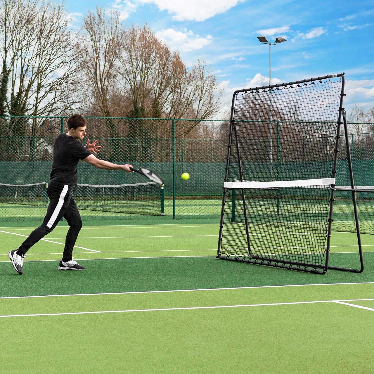 Tennis Rebound Net Trainer (9' x 7') - New and Improved 2017 Model [Net World Sports]