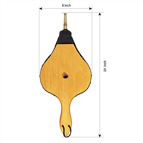 TJ.MOREE Fireplace Bellows Indoor 19"x 8" Large Wood Fire Blower with Hanging Strap, Long Handle, Metal Nozzle, Great Tool for Fireplace, Fire Pit, Wood Stove, BBQ, Outdoor Camping