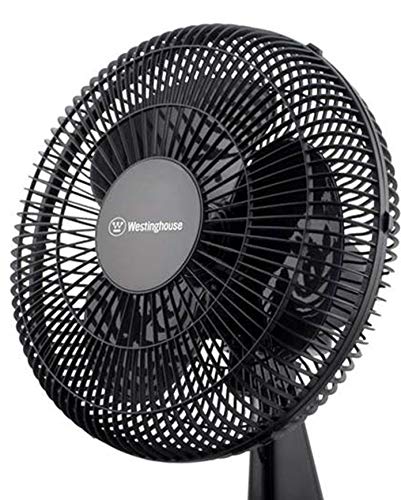 Westinghouse 12-Inch 3-Speed Oscillating Desk Fan, Black