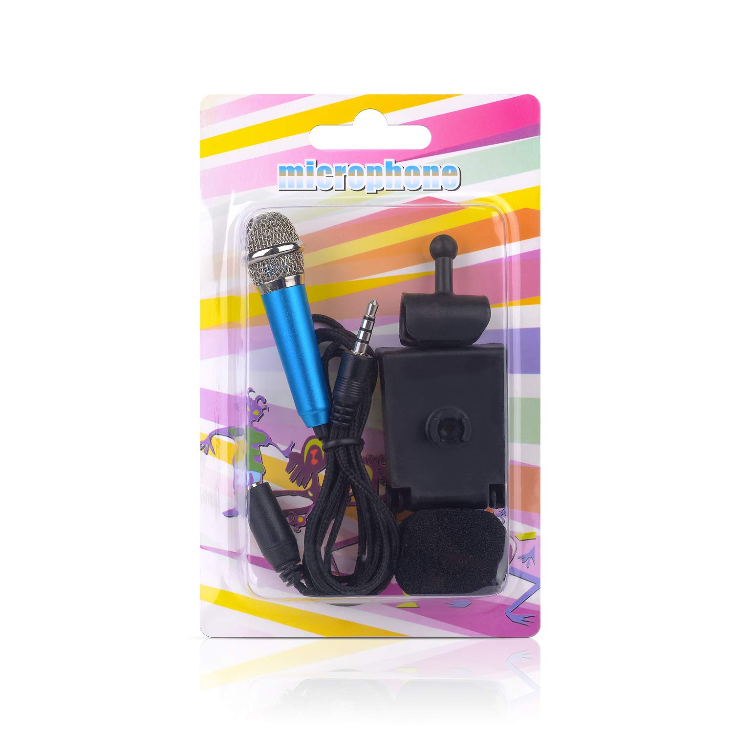 Uniwit Mini Portable Vocal/Instrument Microphone for Voice Video Recording Singing,Vlogging, Podcasting,Tiny Microphone for iPhone Android Phone Computer Latop Notebook Tablet iPad(Blue)