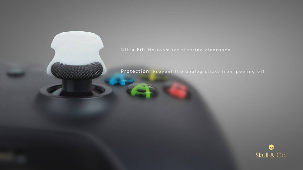 Skull & Co. Professional Gamer Analog Controller Thumb Grips Joystick Cap FPS Master Thumbstick Cover for Xbox One ( Black )
