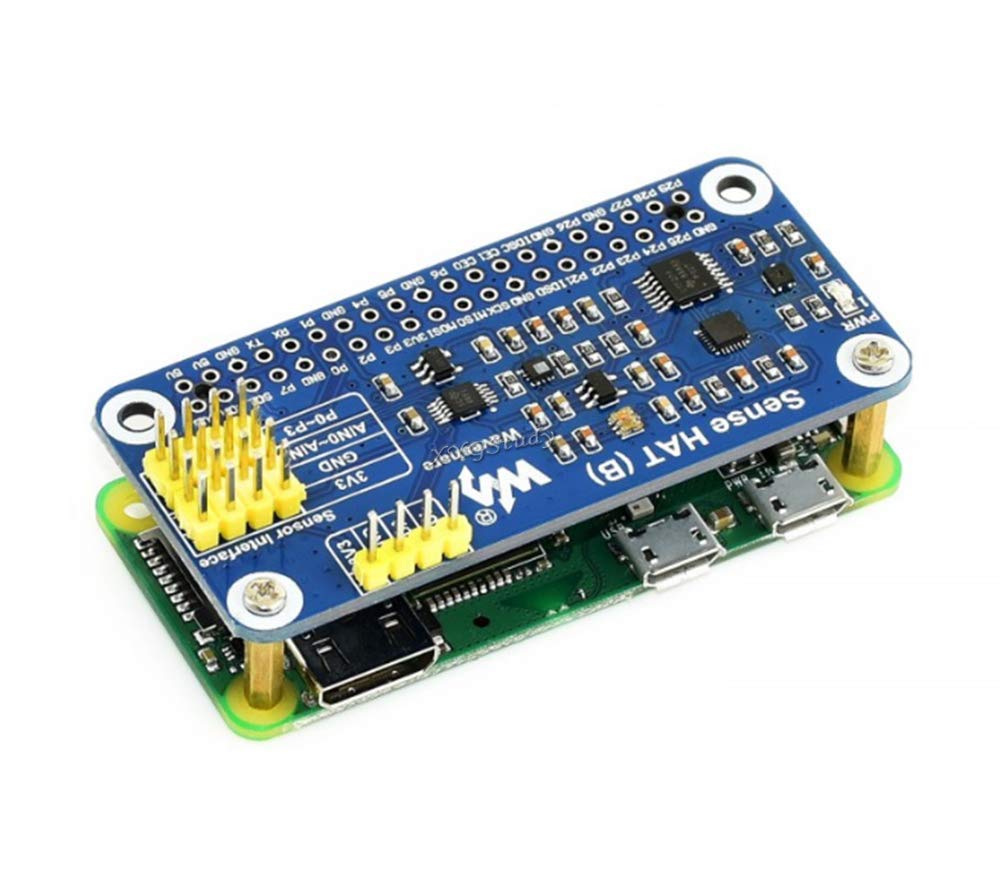 XYGStudy for Raspberry Pi Sense HAT (B) Onboard Multi Powerful Sensors Including Gyroscope Accelerometer Magnetometer Barometer Temperature and Humidity Sensor I2C Interface Supports External Sensors