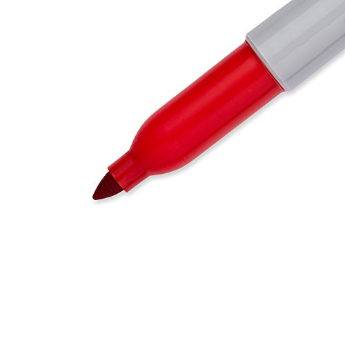 Sharpie Permanent Marker, Fine Point, Red, 1 Count