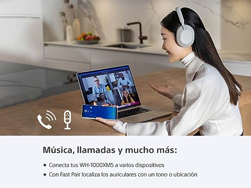 Sony WH-1000XM5 Noise Canceling Wireless Headphones - 30hr Battery Life - Over-Ear Style - Optimized for Alexa and Google Assistant - Built-in mic for Calls - Silver