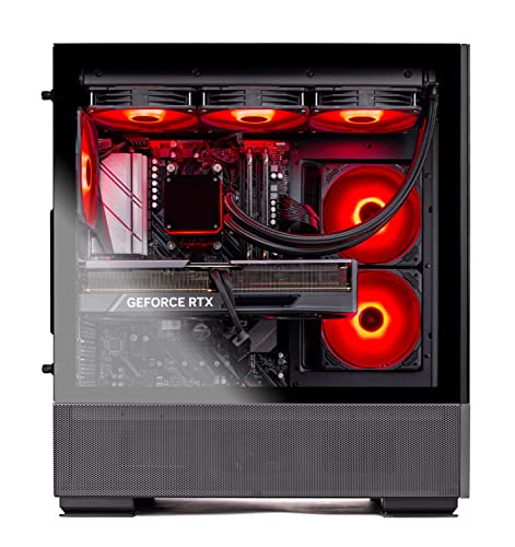Skytech Gaming Azure Gaming PC Desktop β Intel Core i9 13900K 3.0 GHz, NVIDIA RTX 4090, 2TB NVME Gen4 SSD, 64GB DDR5 RAM RGB, 1000W Gold PCIE 5.0 PSU, 360mm AIO, 11AC Wi-Fi, Windows 11 Home 64-bit