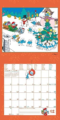 The Smurfs 2024 - Brochure Calendar 30 x 30 cm (30 x 60 cm Open) - Calendar with Space for Notes - Picture Calendar - Wall Planner - Children's Calendar