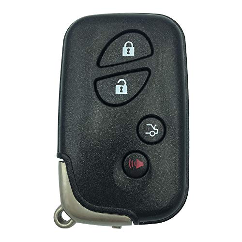 Replacement Key Fob Shell for Lexus ES350 GS350 GS450h IS250 IS350 LS460 GS300 IS250 IS350 Keyless Entry Remote Car Smart Key Case Button Pad Cover with Uncut Blade Blank