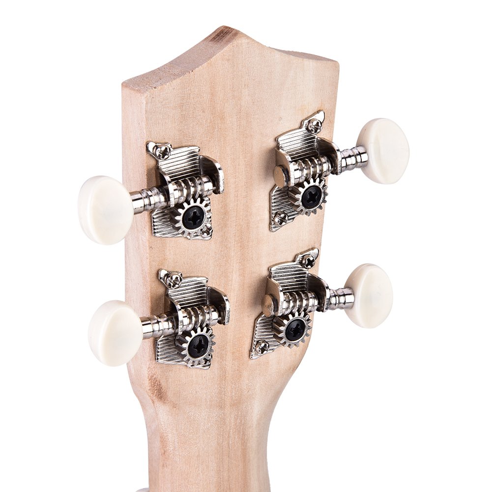 Ukulele DIY Kit Set,21 Inch 4 String Basswood Mahogany Ukulele Kit For Beginners with Unique Design Pattern (Heart)