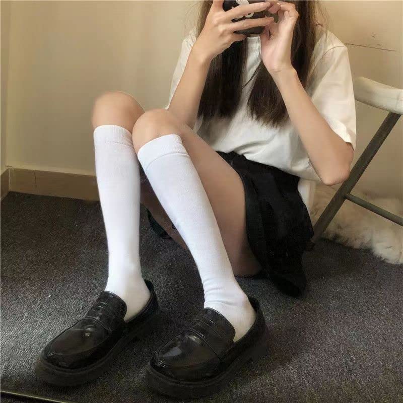YIWAQIANLI Women's pure cotton calf socks leisure fashion socks 3 pairs(Women’s Shoe Size 5-9/9-12) (as1, numeric, numeric_15, numeric_17, plus, white)