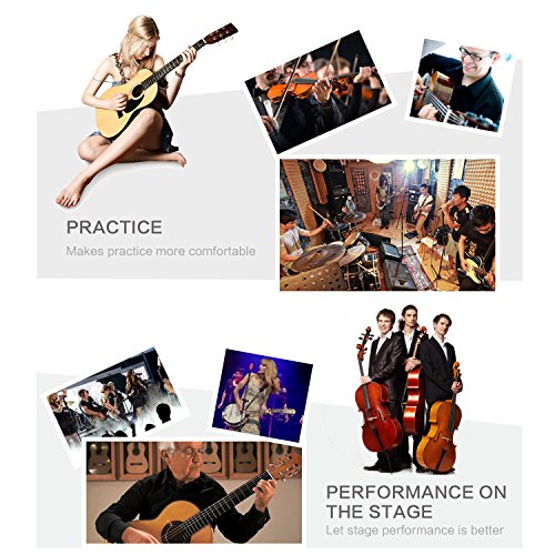 SUNYIN Acoustic Guitar Pickup,Piezo Transducer Contact Microphone Self-adhesive Easily AMP UP for Acoustic Classical Violin Ukulele Mandolin Banjo Cello Kalimba Drum (Black)