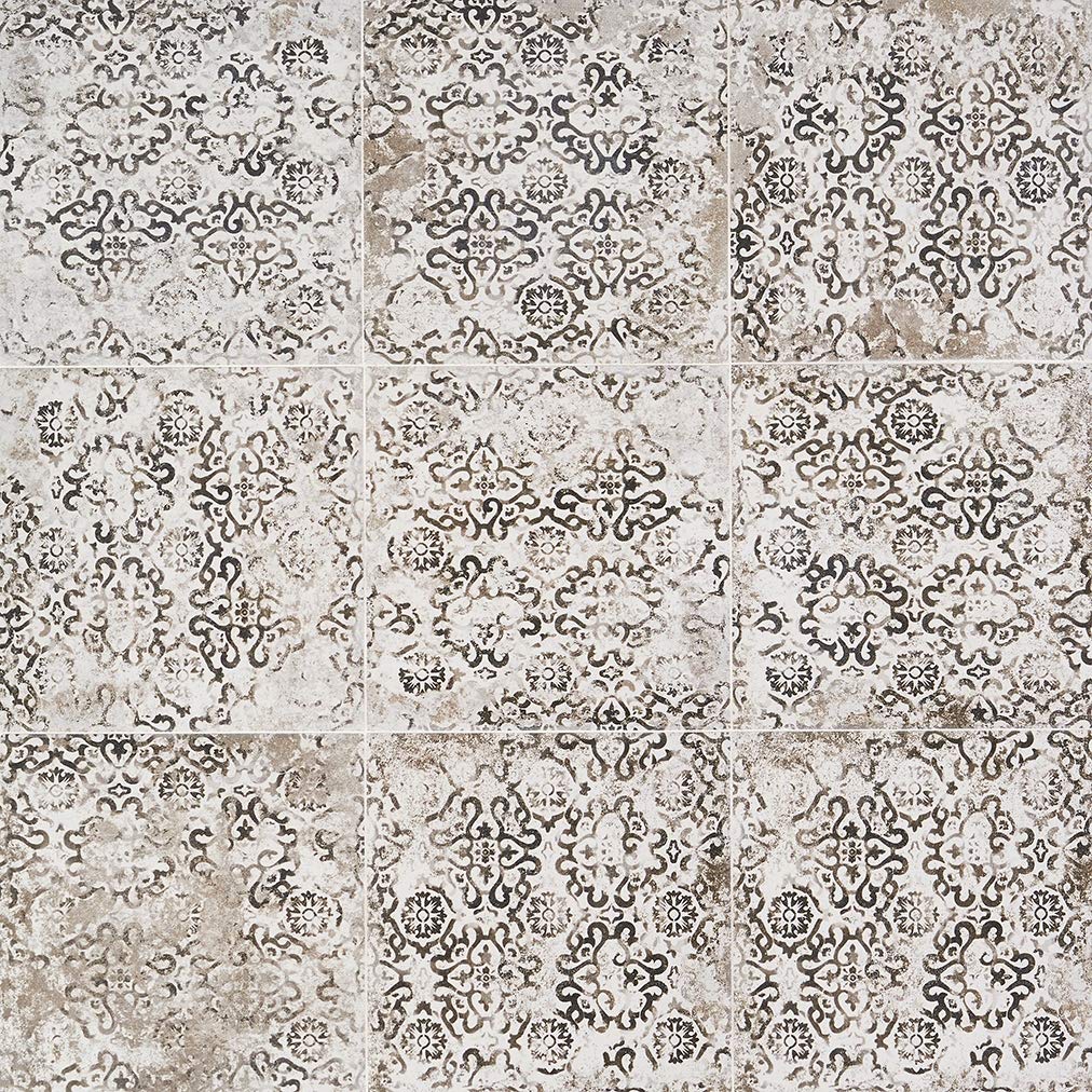 Wallabee Nera Encaustic 8" x 8" Matte Porcelain Floor and Wall Tile (1 Box Covers 11.19 sq. ft.)
