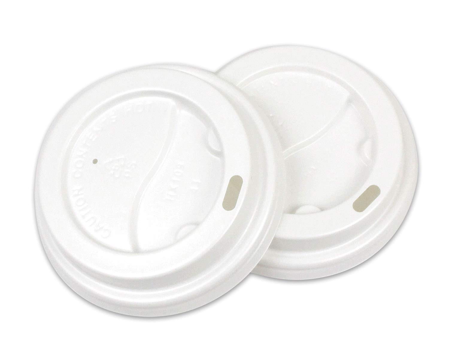 Yes!Fresh PS Polystyrene Flat Lid for 8 oz Paper Hot Cup, Diameter 80mm. (100 Count,White Lid)