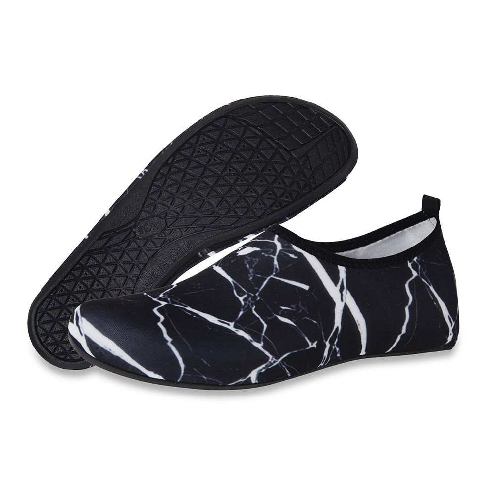 WateLves Water Shoes for Womens Mens Barefoot Quick-Dry Aqua Socks for Beach Swim Surf Yoga Exercise (Marble, 36/37)