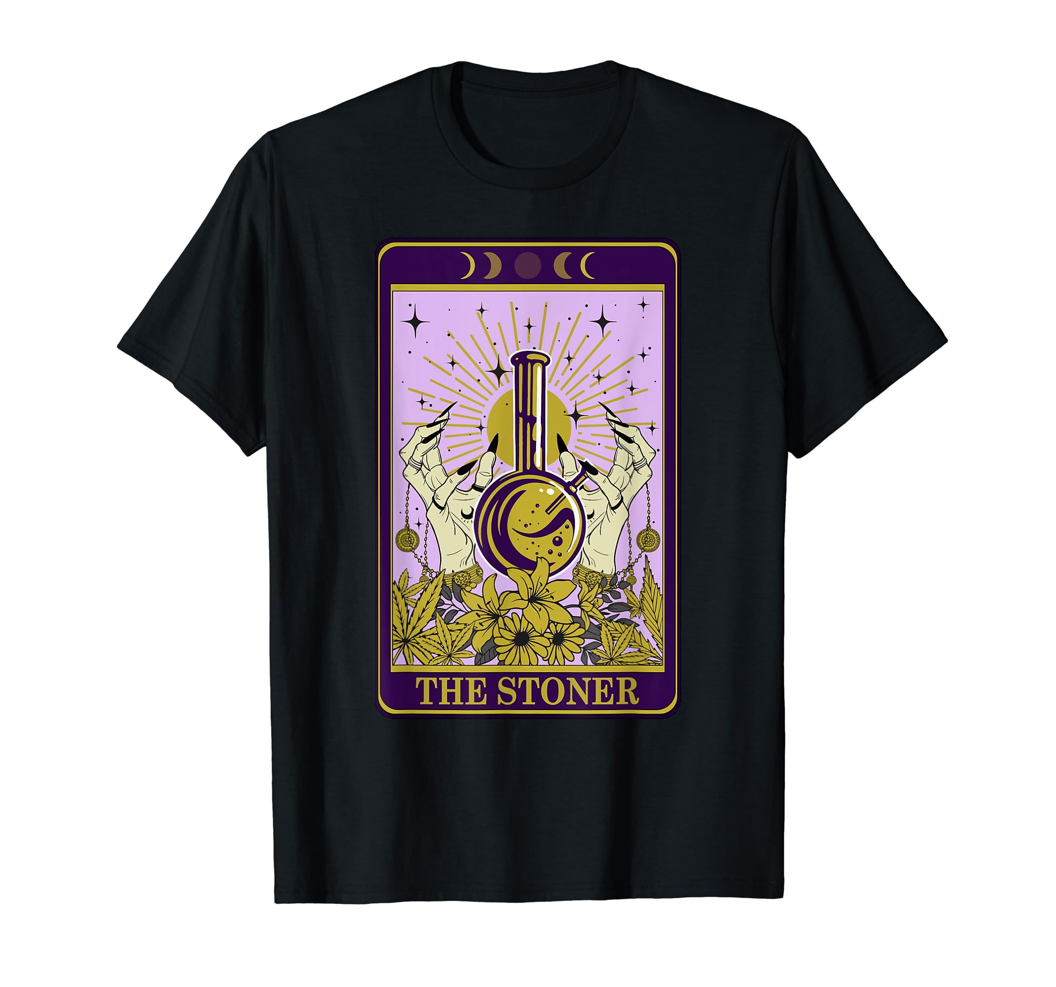 Tarot Card The Stoner Funny Cannabis Wiccan Marijuana T-Shirt