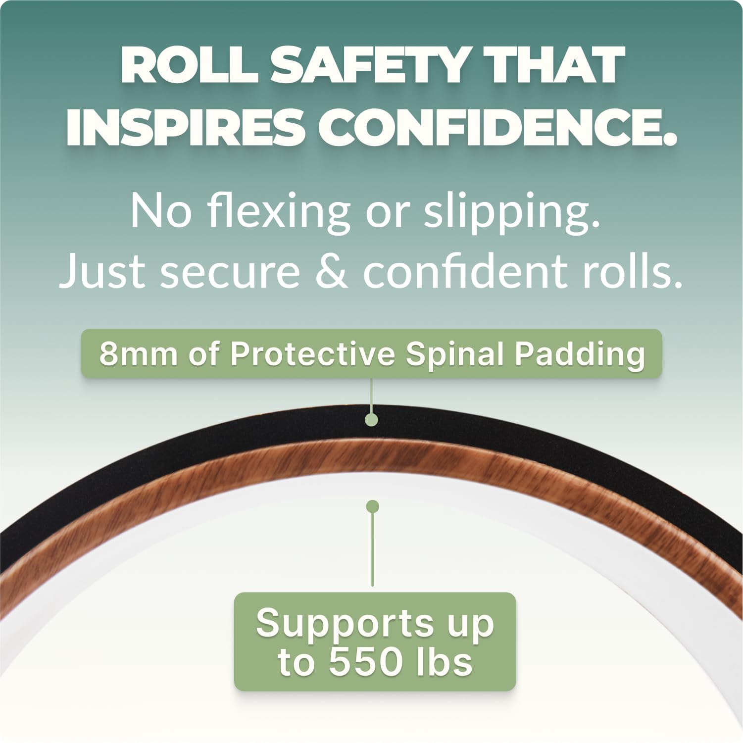 UpCircleSeven Yoga Wheel for Back Pain - Deep Tissue Massage - Yoga Back Roller Wheel for Back Pain Relief Stretching Myofascial Release Mobility (Cork, 12)