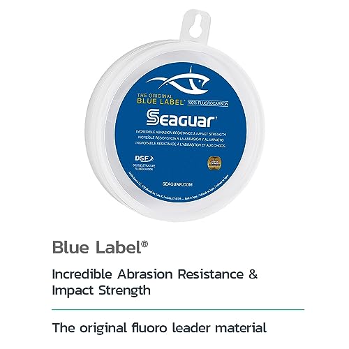 Seaguar Blue Label 100% Flourocarbon Fishing Line (DSF), 20lbs, 25yds Break Strength/Length - 20FC25