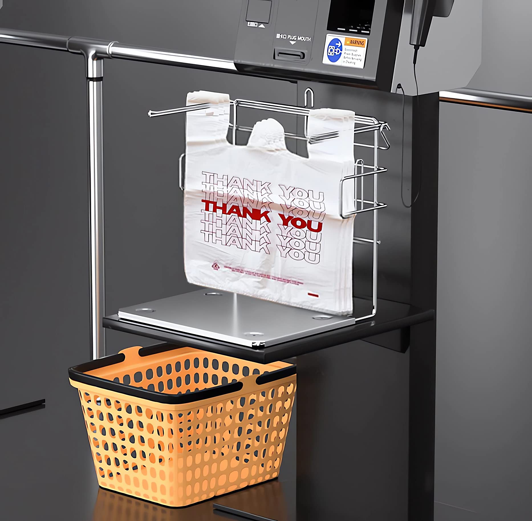 TashiBox Plastic bags with handles,thank you bags,Measures 11.5" X 6.25" X 21", 15mic, 0.6 Mil (400 Count),Reusable and Disposable Grocery Bags