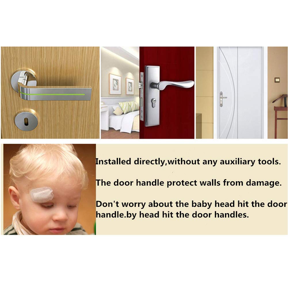 Yafeco 6 Pcs Anti-Collision Door Handle Cover,Door Pull Protective Sleeve Child Safety Super Soft Foam Safety Spiral Cover for Hot Doors Non-Toxic (Cream)