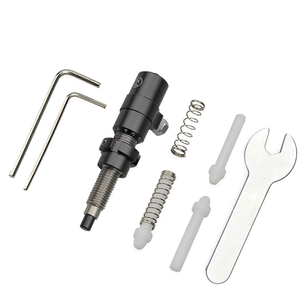 ZZYB Archery Magnetic Arrow Rest and Cushion Plunger Set Pressure Button Metal Arrow Rest Right Hand for Recurve Bow (Black)