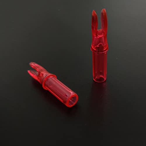 ZZYB 50pcs Archery Insert Nock Pins Plastic Arrow Nocks Replacement Arrow Nocks fit Inner Diameter 6.2mm Arrow Shaft (Red 2)