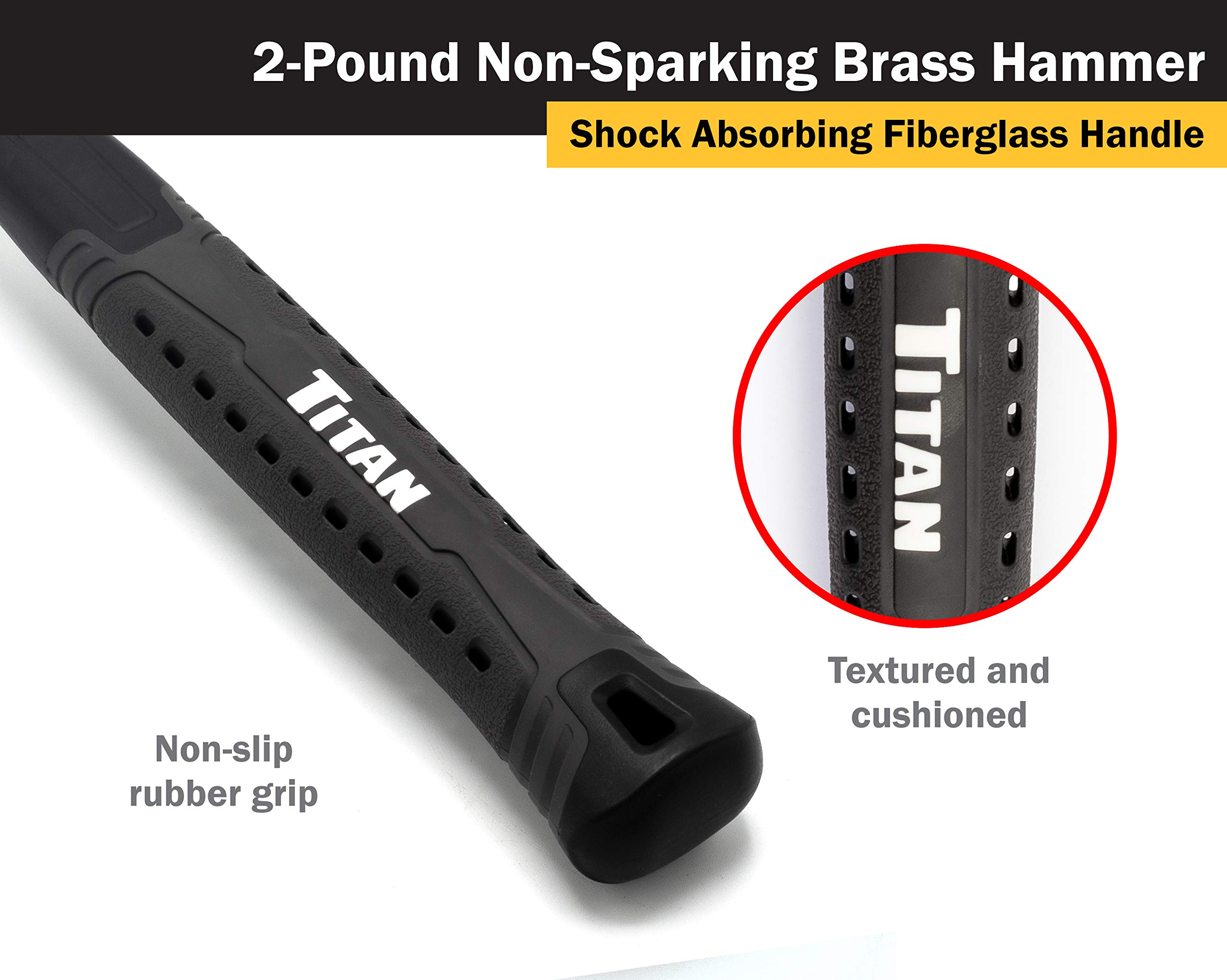Titan - 2 Lb. Brass Non-Sparking Hammer (63216)