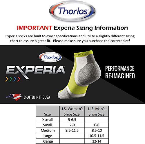 Thorlos Experia Unisex XECU Multi-Sport Thin Padded Compression Low Cut Sock, White, Large