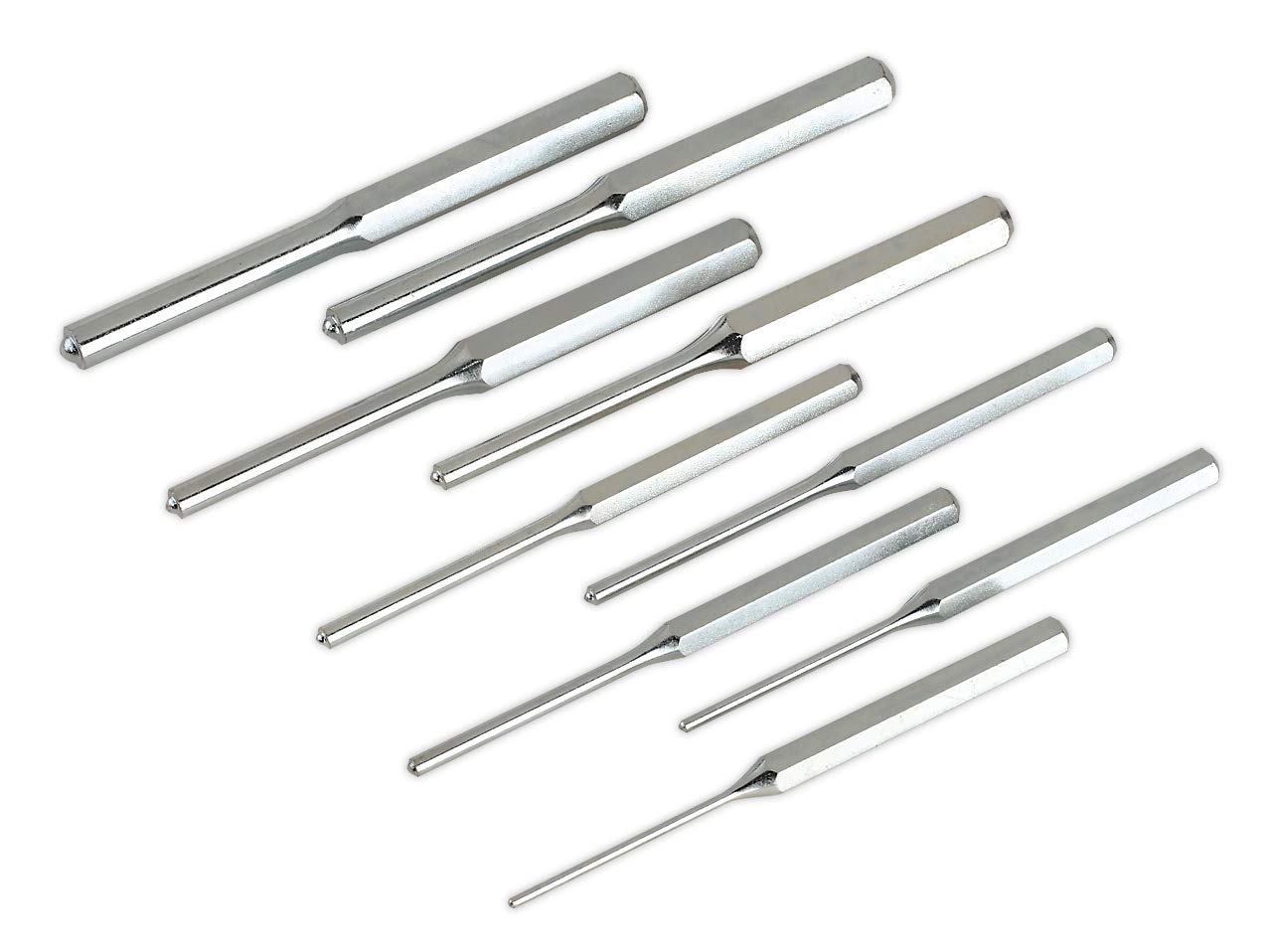 Sealey Ak9109M Roll Pin Punch Set 9Pc 3-12Mm Metric