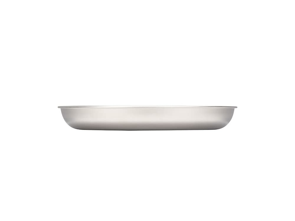 Snow Peak Titanium Trek Plate - Ultralight, Durable Camping Plate - Outdoor Kitchen Essential for Backpacking & Camping - 18 cm