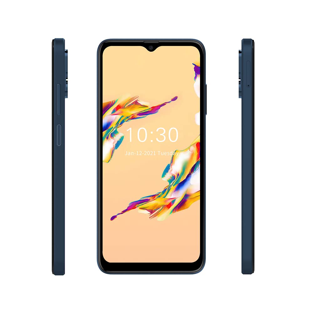 Uniqcell UNI X Cell Phone, 6.517" HD+INCELL Waterdrop, Android Cell Phone with Octa Core 64GB+4GB, 16MP+8MP, Unlock Fingerprint (Blue)
