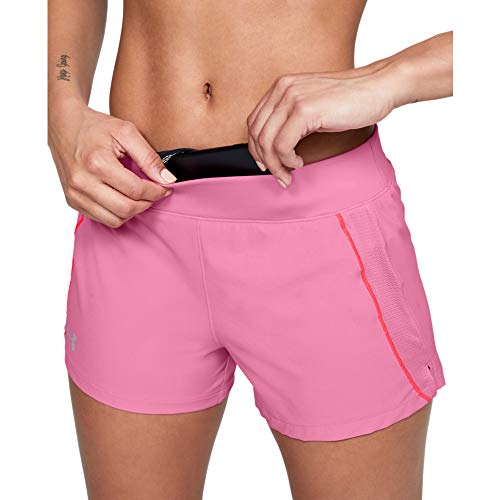 Under Armour Women's UA Qualifier Speedpocket Shorts SM Pink