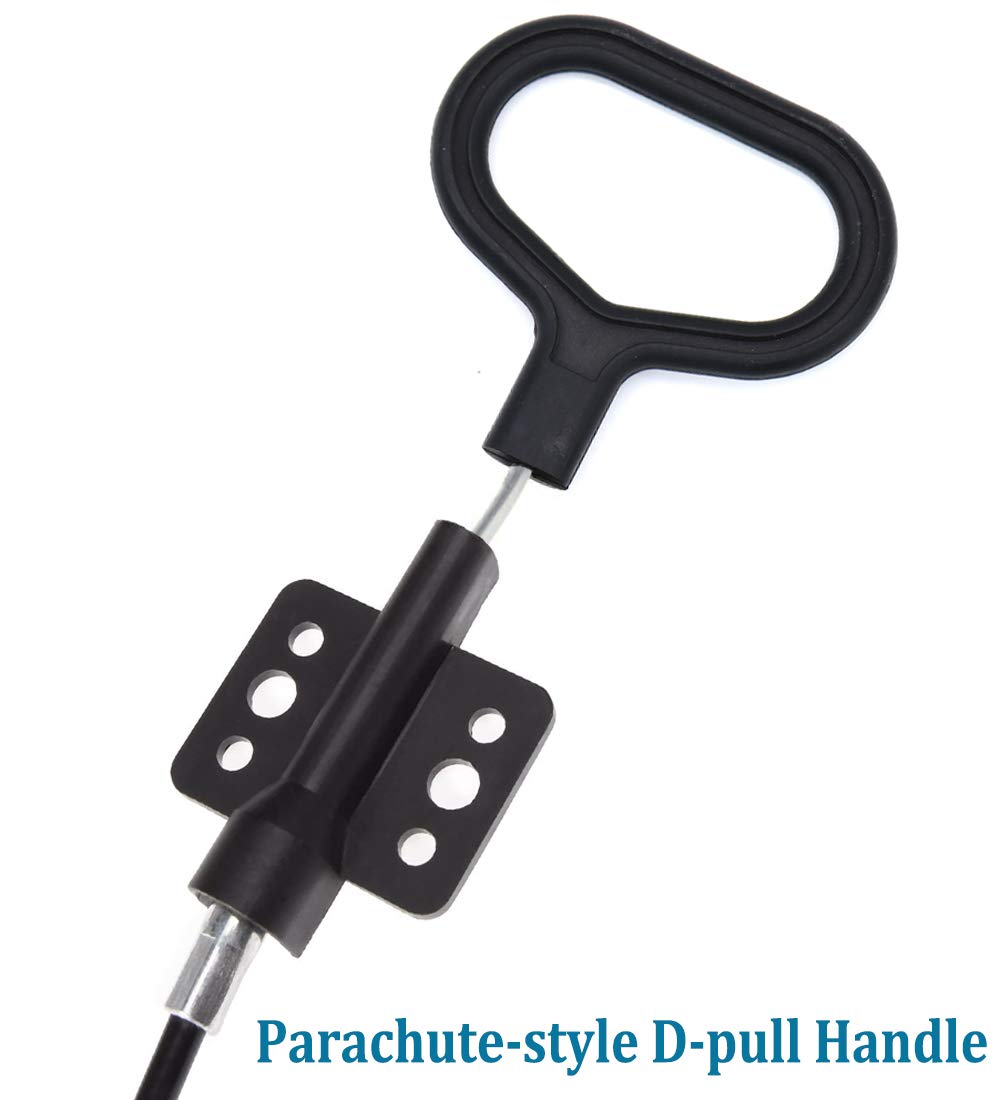 ttmagic 2Pcs Recliner Cables Replacement D-Ring Pull Handle, Metal Recliner Release Cable, Exposed Cable Length 4.9", Total Length 33.7", Fit Ashley and Most Recliner