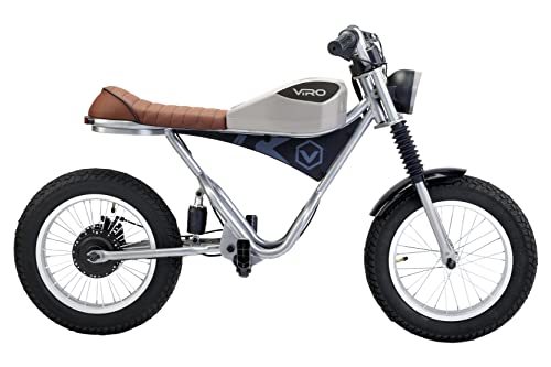 VIRO Rides Cafe Racer 25.2 V, Motorized Electric Mini-Bike with Parent-Controlled Max Speed for Ages 8+