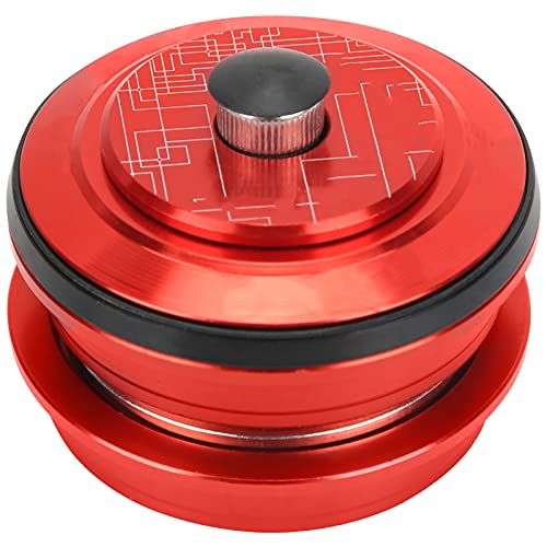 Dilwe Mountain Bike Headset Front Fork Headset 44mm Alu Threadless Aluminum Alloy Headset Replacement Bicycle Accessory for Mountain Bike(red)
