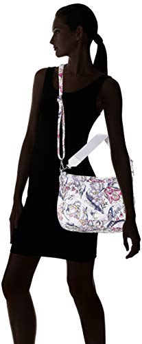 Vera Bradley Women's Cotton Carson Shoulder Bag Crossbody Purse, Hummingbird Park, One Size