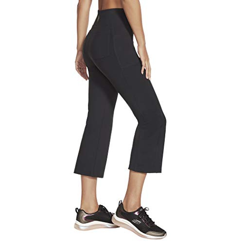Skechers Women's Go Walk High Waisted Crop Pant, Black, Large