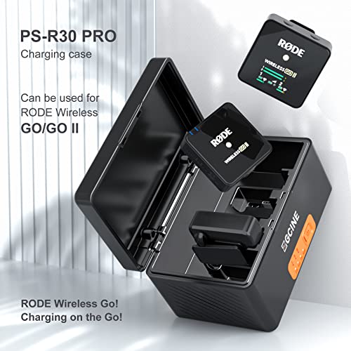 Wireless Charging Case, ZGCINE R30 Pro Built-in 3400mAh Battery with 3-Channel PD Fast Charging Port Compatible for Rode Microphones Wireless GO 2 & Rode Microphones Wireless GO