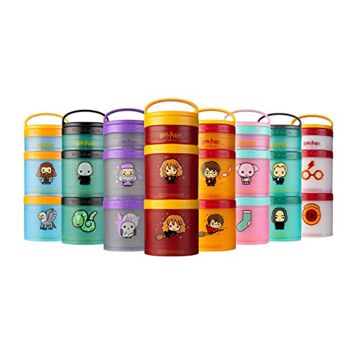 Whiskware Harry Potter Stackable Snack Containers for Kids and Toddlers, 3 Stackable Snack Cups for School and Travel, Harry Potter