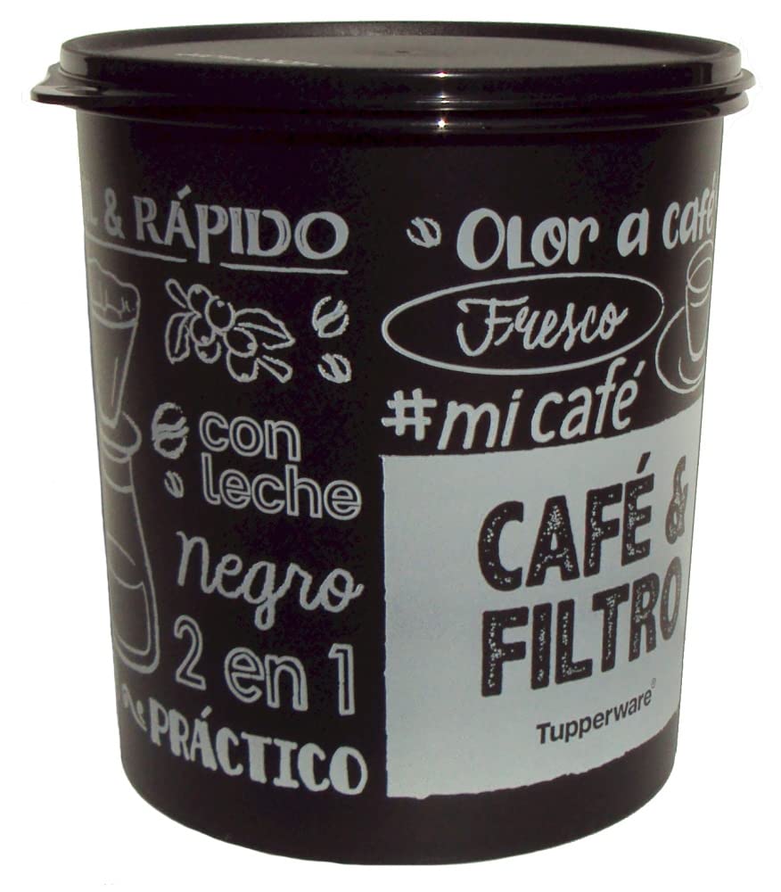 Tupperware Coffee Canister Filter Holder Scoop 15c Capacity Black
