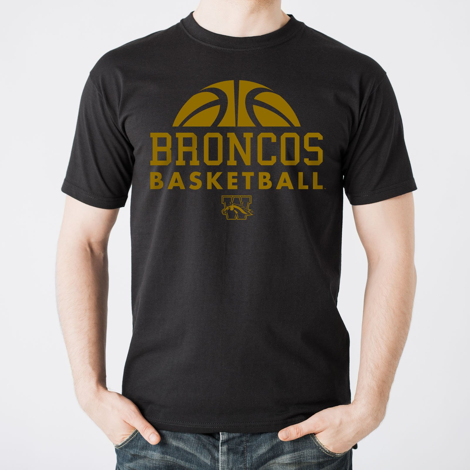 Western Michigan Broncos Basketball Hype Mens T-Shirt - Medium - Black