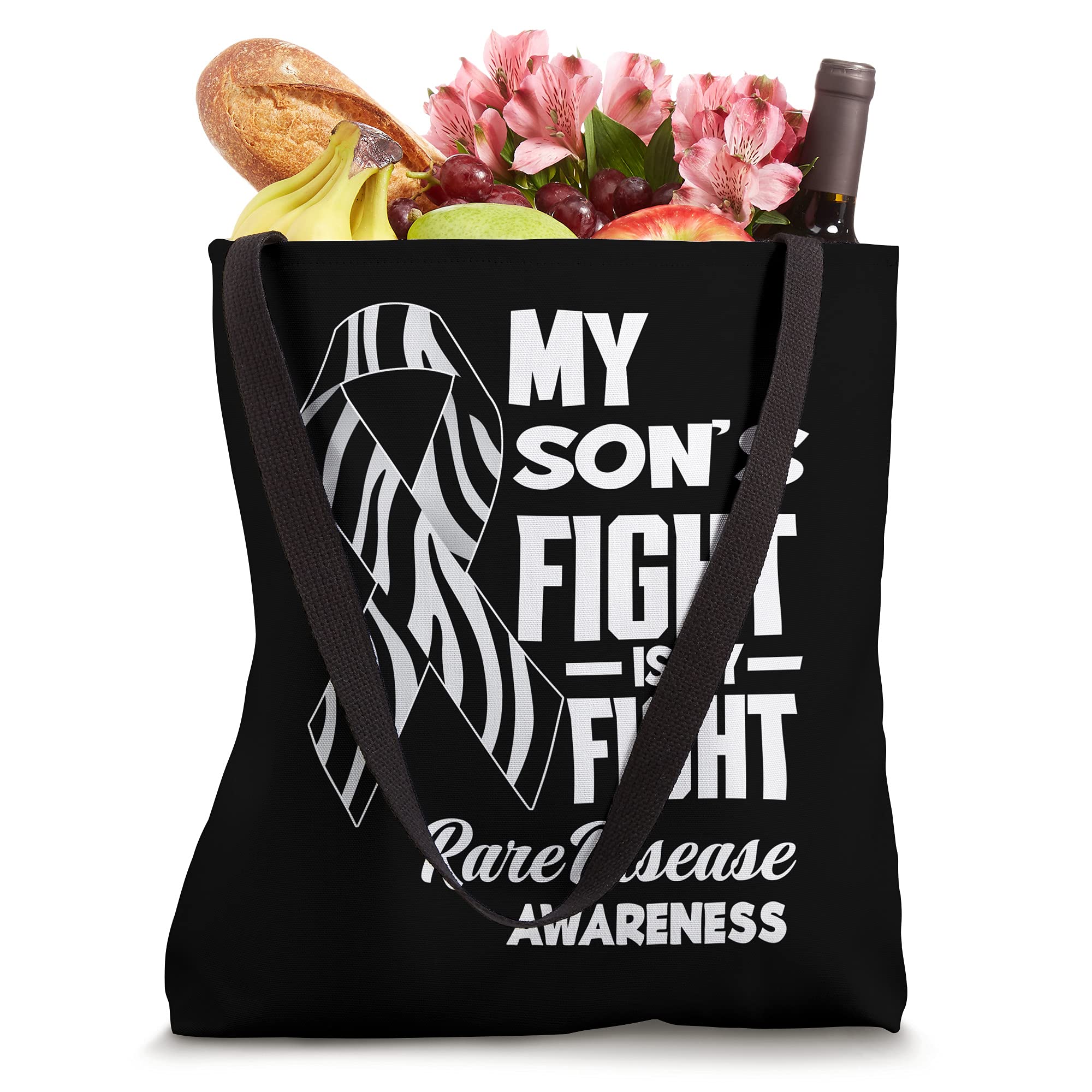 My Son's Fight Is My Fight Rare Disease Awareness Tote Bag