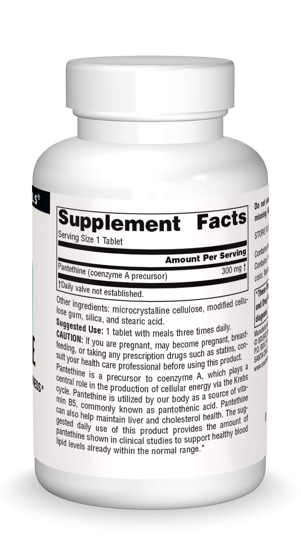 Source Naturals Pantethine 300mg - 90 Tablets