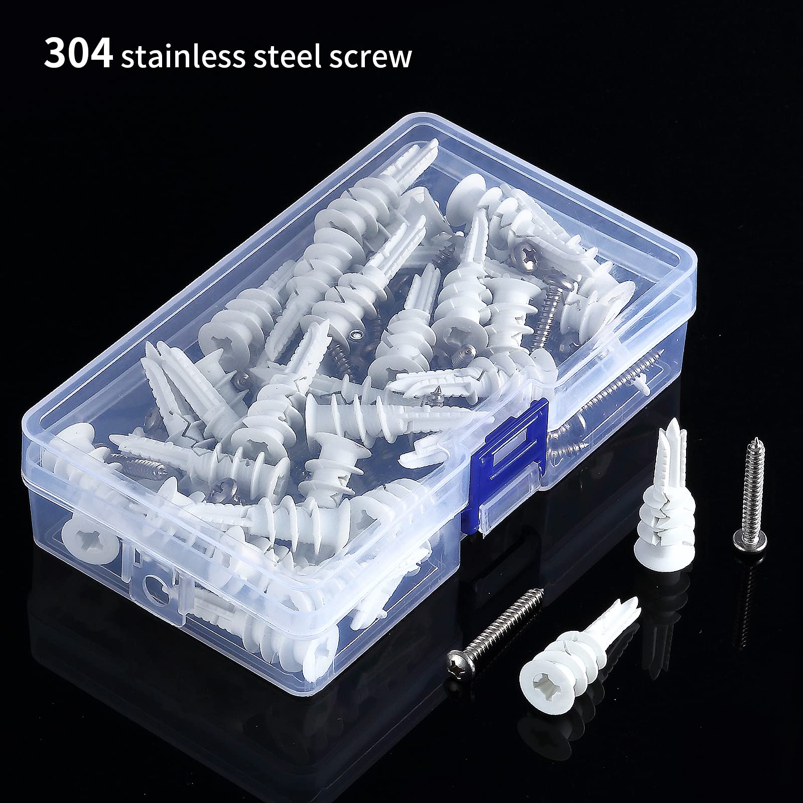 WensiLon Wall Anchors and Screws for Drywall - with 25 anchors and 25#8 stainless steel screws