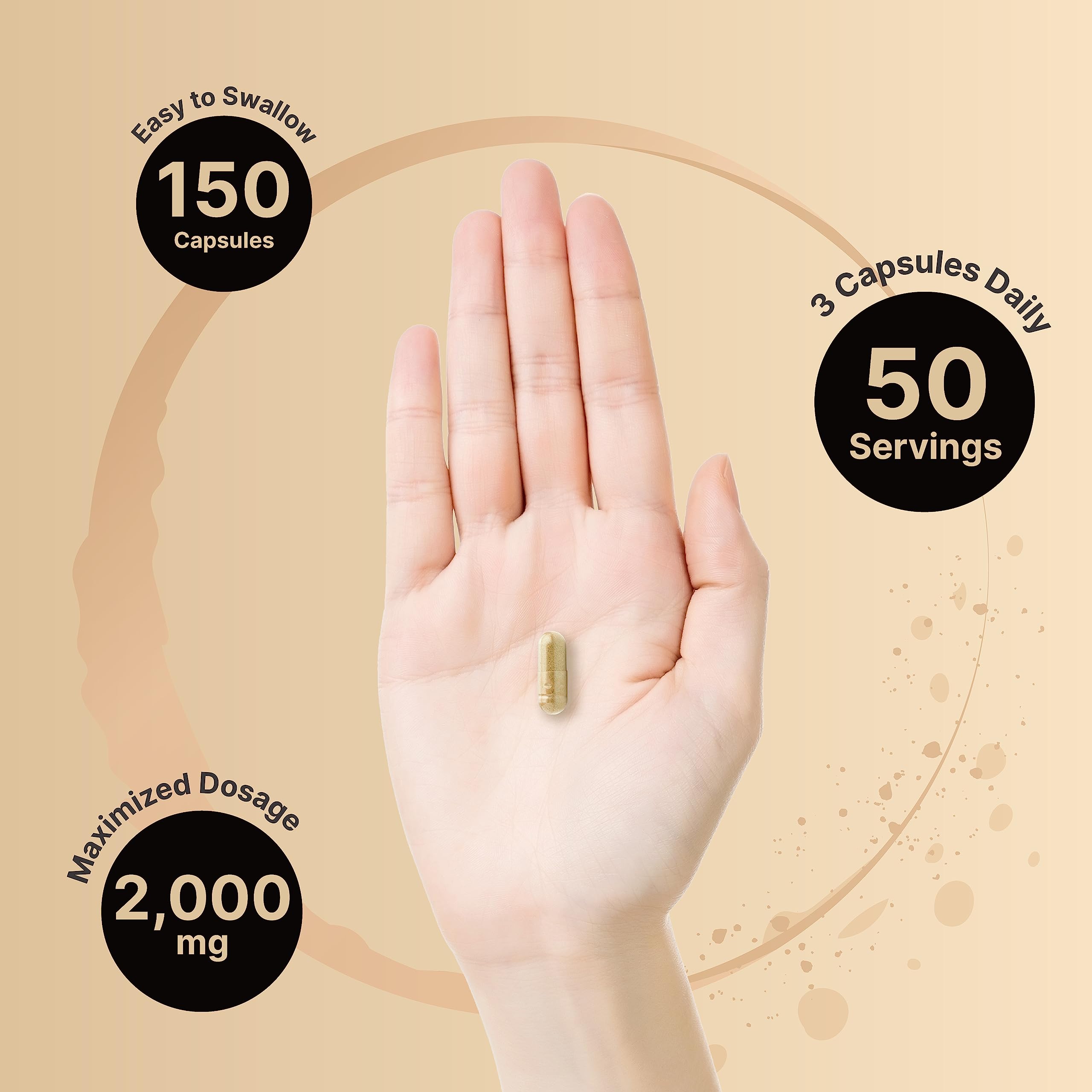 Tongkat Ali 200:1 (Longjack) Extract for Men, 2000mg Per Serving, 150 Capsules, Indonesia Origin, Eurycoma Longifolia | with Panax Ginseng for Energy, Stamina, & Male Health Support