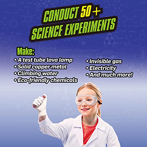 WILD! Science Test Tube Chemistry Lab - 50+ Fun Experiments and Reactions - Science Kits for Kids Age 8-12 - STEM Projects - Chemistry Set
