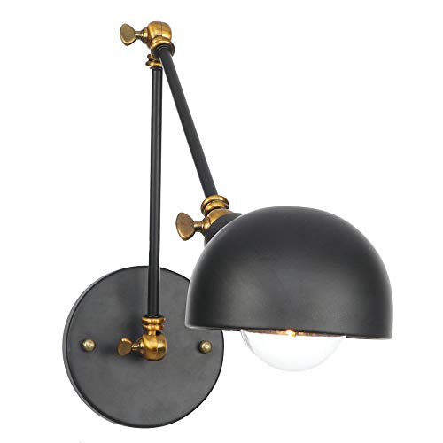Wall Sconces , Adjustable Long Swing-Arm Wall Sconces Lighting Industrial Antique Metal Wall-Mounted Working Lamp Bedroom Living Room Reading Wall Lantern Fixture Bedside Reading Lamp ( Color : 30+30c