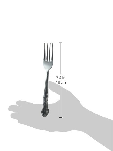 Winco 12-Piece Elegance Dinner Fork Set, 18-0 Stainless Steel,Silver