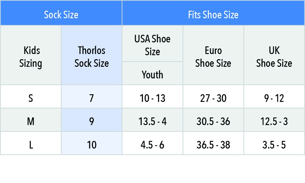 Thorlos Kids KS Snow Padded Over the Calf Sock, Yellow, Large